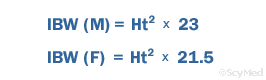 Ideal Body Weight Equation Page :: MediCalc ::: ScyMed