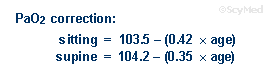 arterial Oxygen Tension (estimated by position) Equation Page ...